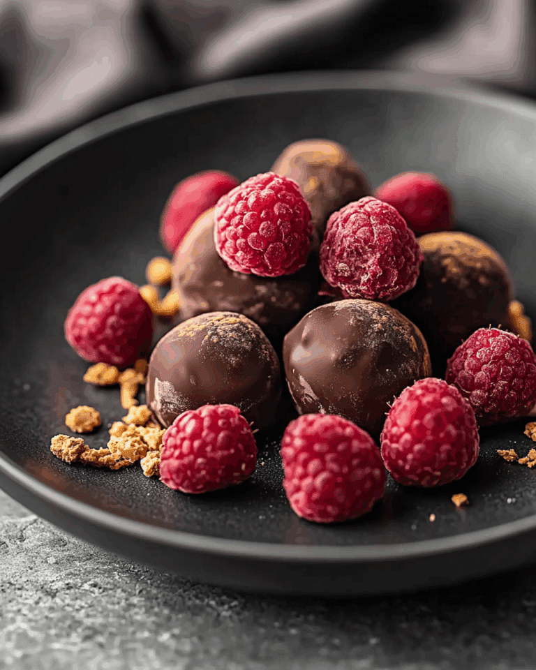 Raspberry Dark Chocolate Truffles