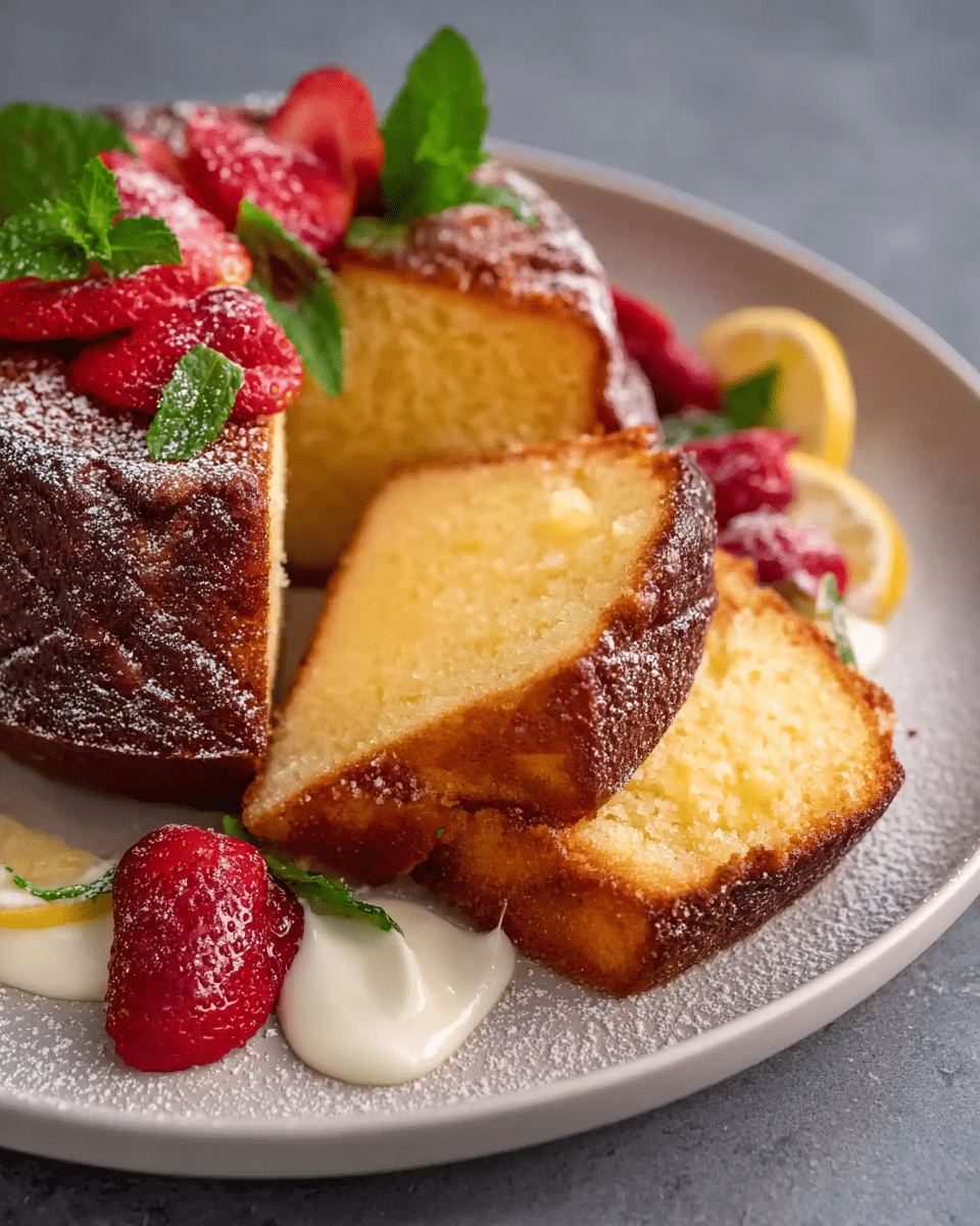 Lemon Cream Cheese Pound Cake